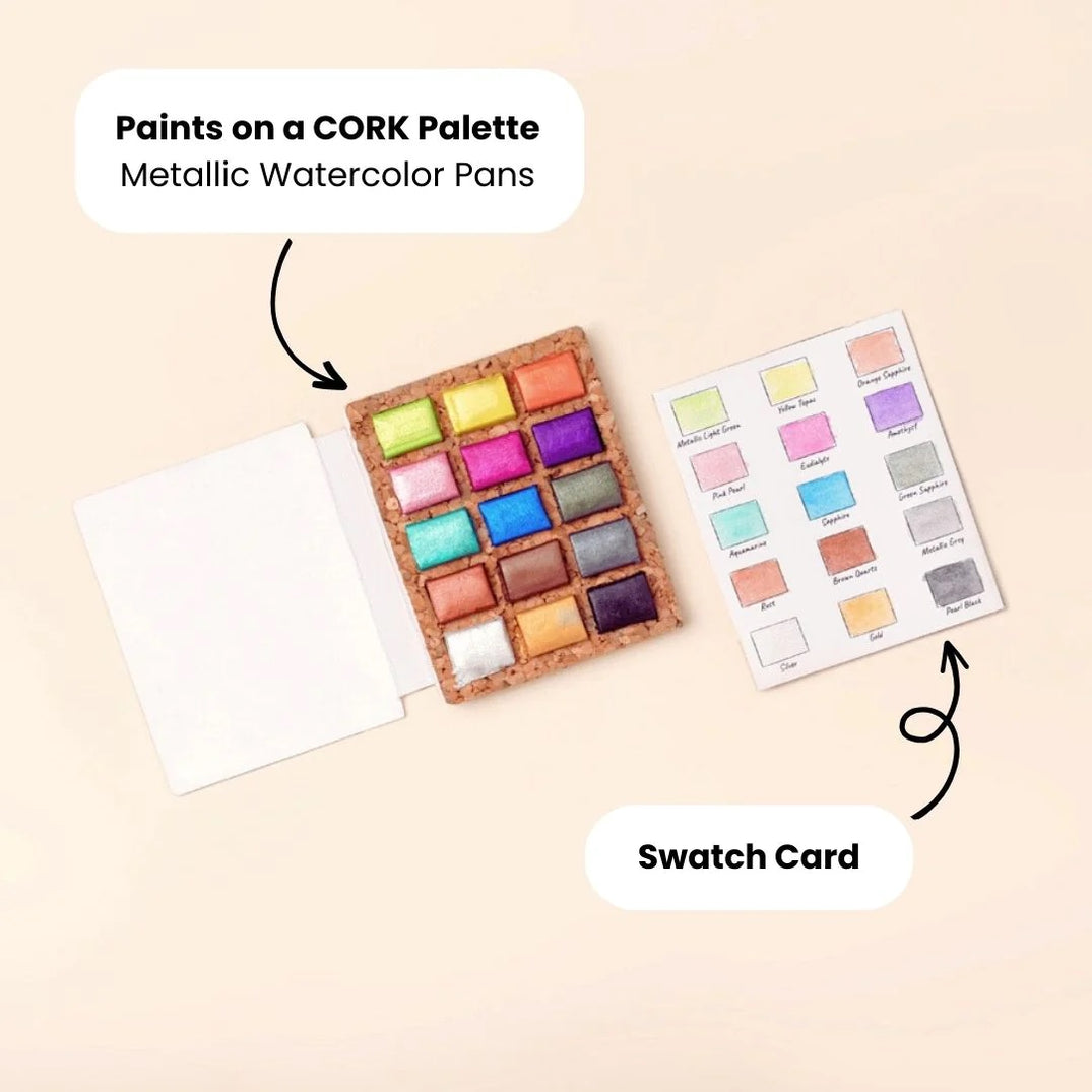 Create Sparkly Paintings When With This Metallic Set of Watercolors– My ...