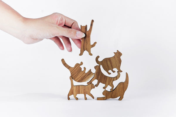 Play Cat Jenga With This Wooden Stacking Game by Comma– My Modern Met Store