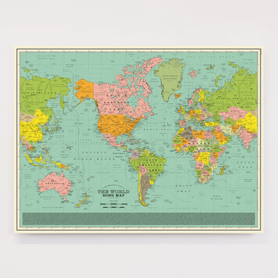 Learn the Most Popular Songs Around the World With This Wall Art Decor ...