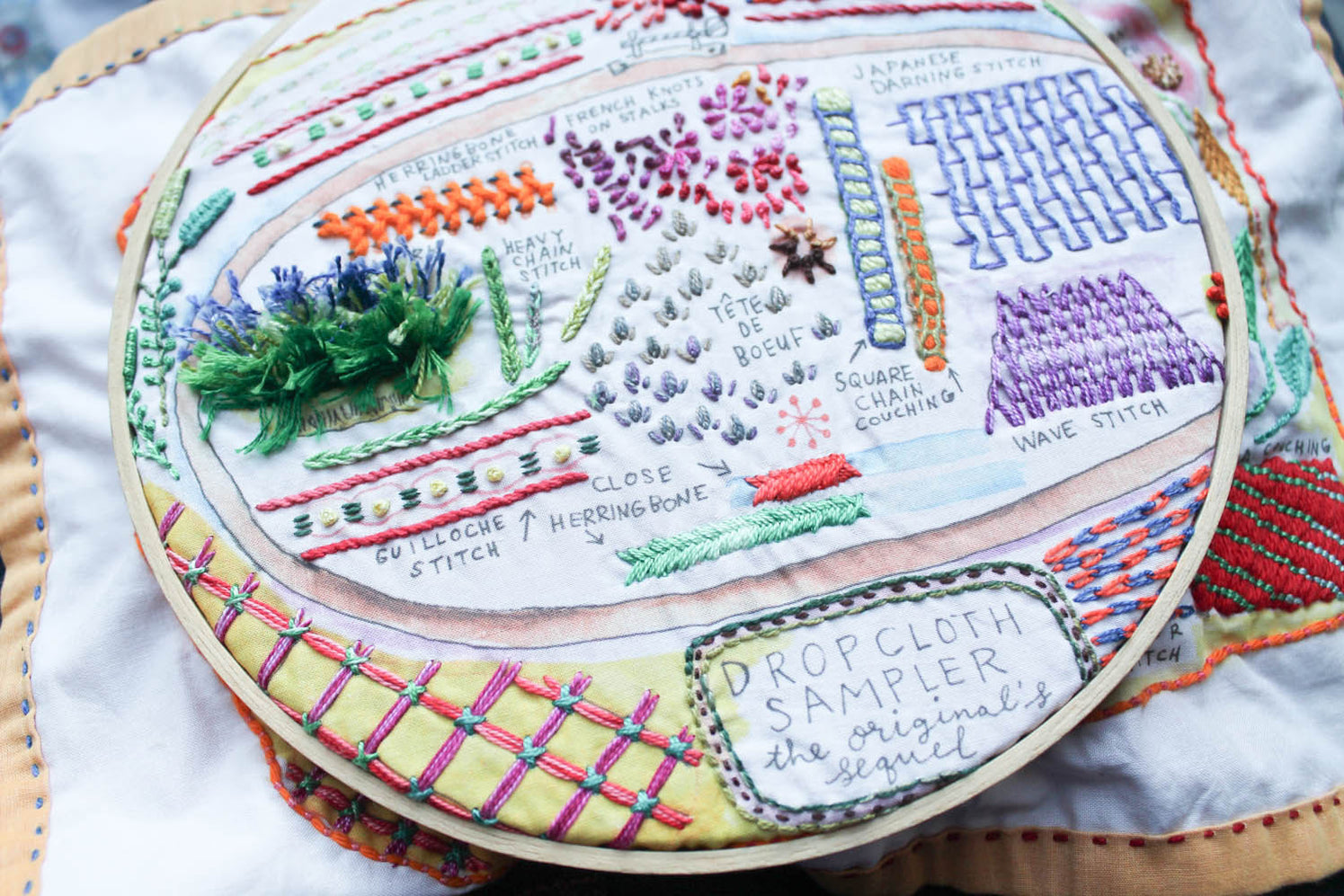 Try This Modern Embroidery Stitch Sampler for Advanced Techniques– My ...