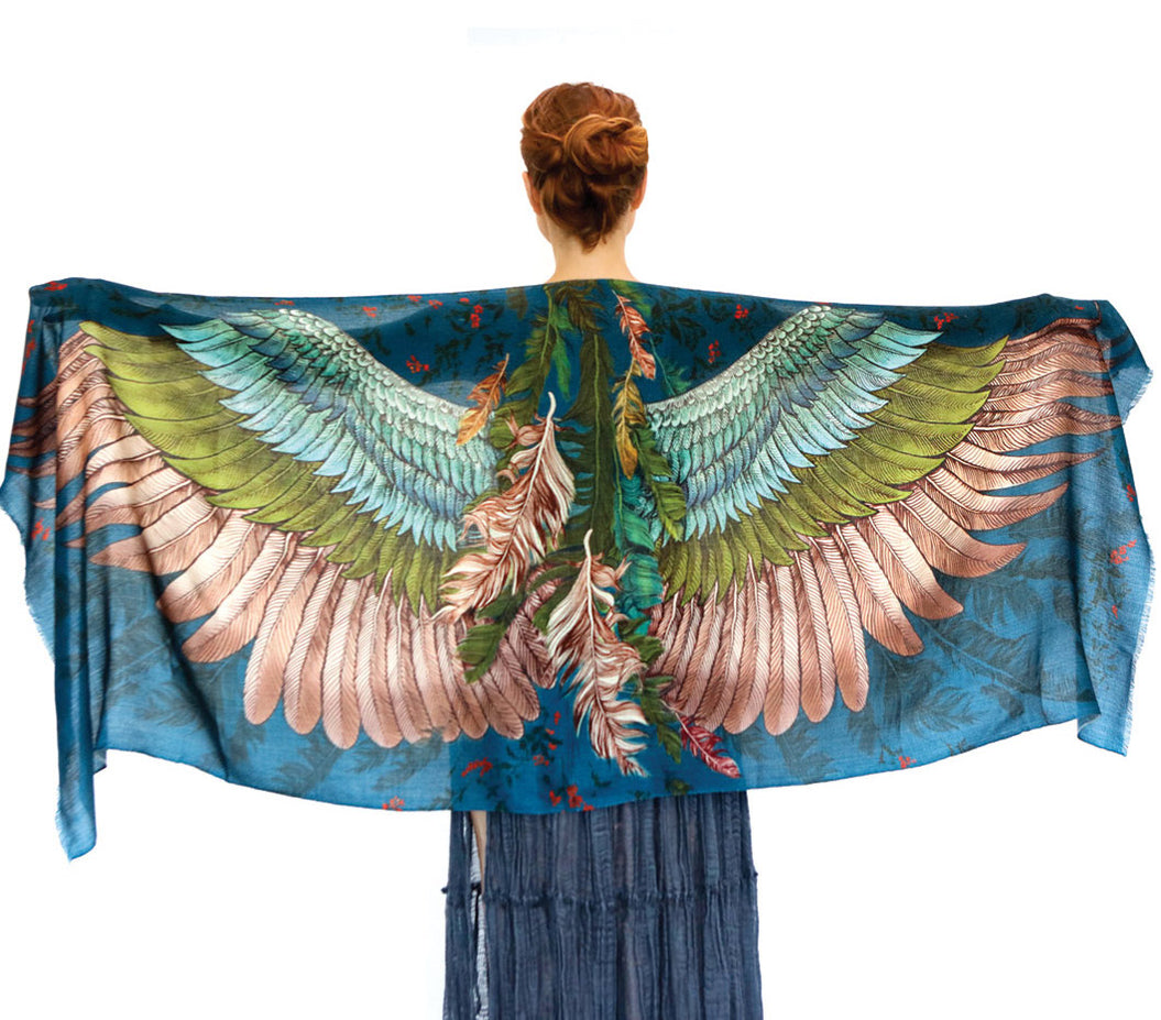 Feel Light as a Feather in Ethereal This Jasper Wings Bird Scarf– My ...