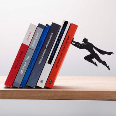 Clever Superhero Bookend Saves Your Favorite Books from Falling Over ...